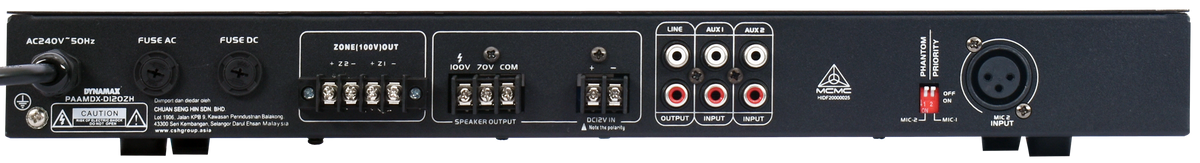 PA System For BALASAH, Indoor & Outdoor DYNAMAX 120W PA Amplifier, Wal ...