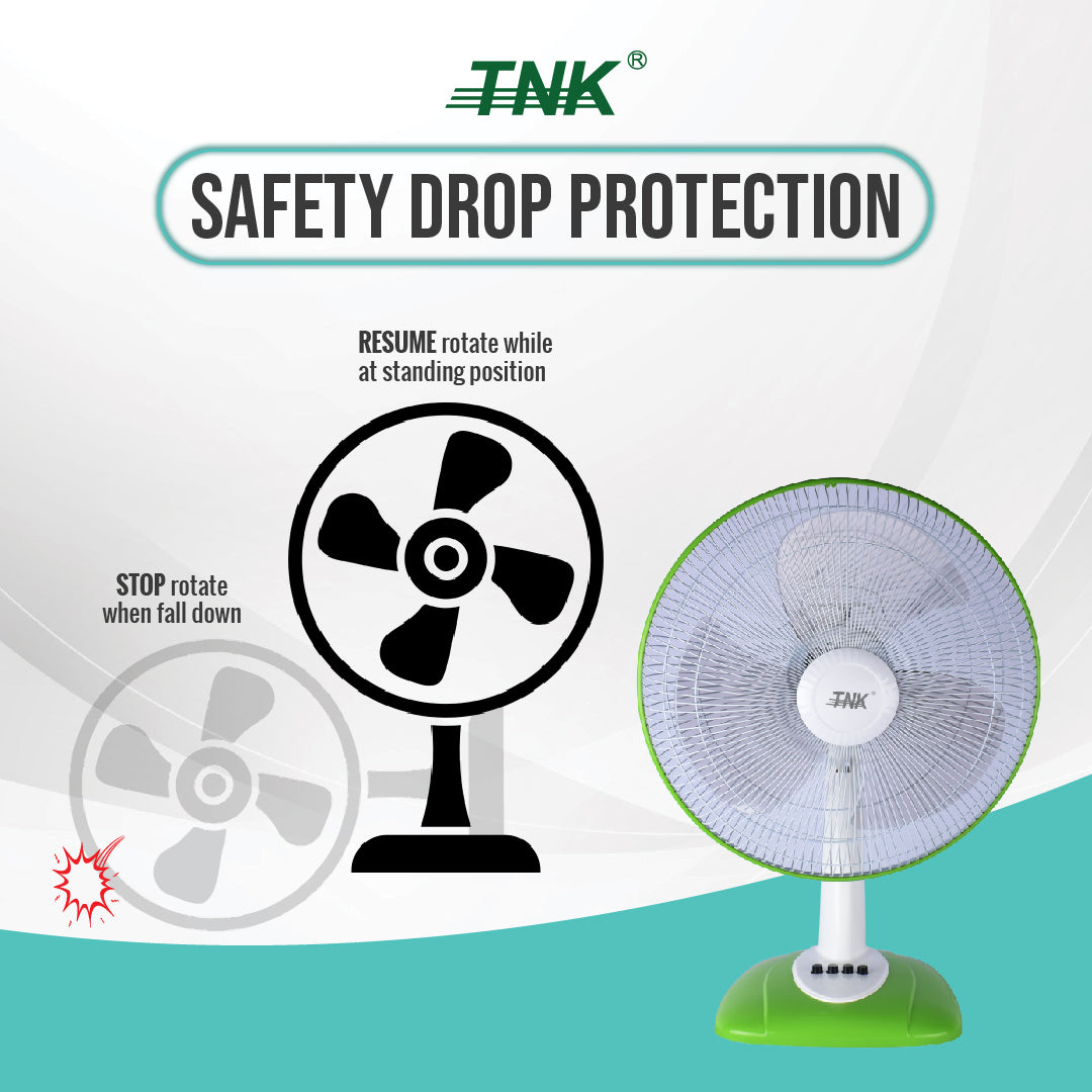TNK TF1601 16 inch Table Fan Kipas Meja Safety Drop Switch – CSH Online Store