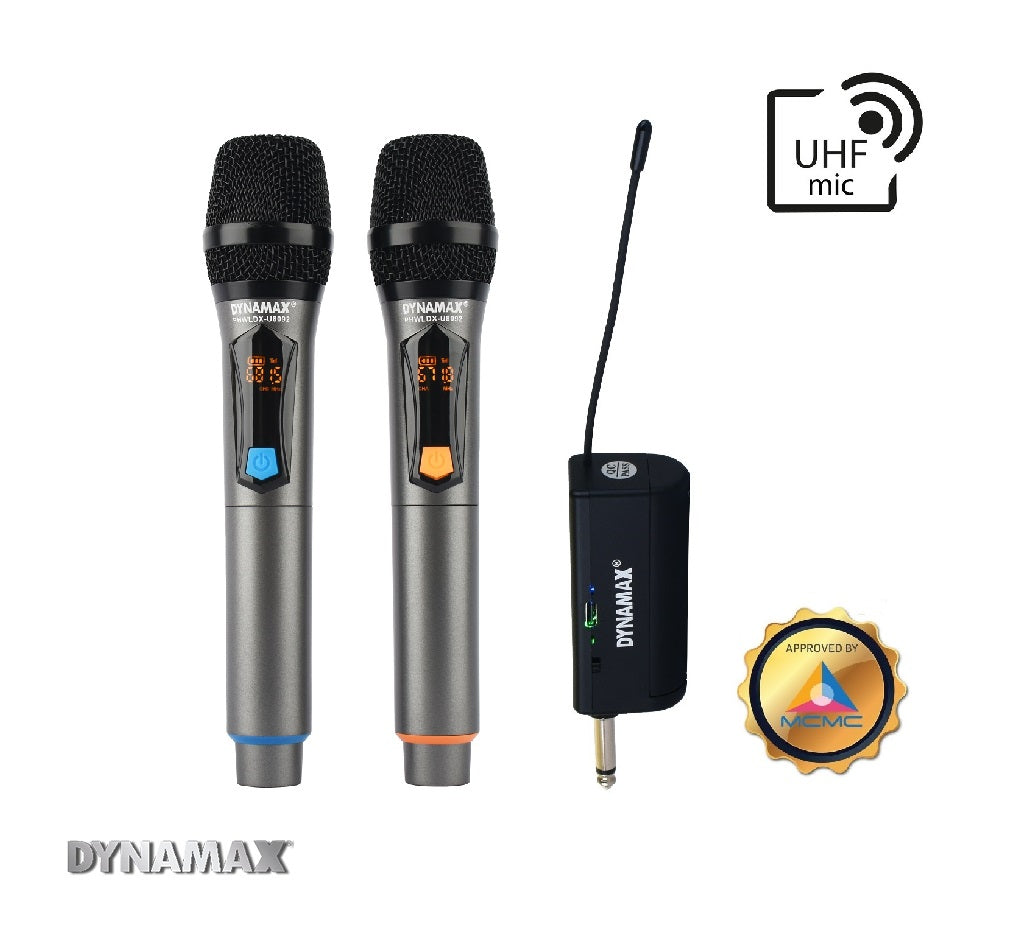 (MCMC) DYNAMAX U8092 Dual UHF Wireless Vocal Dynamic Microphone Headse ...