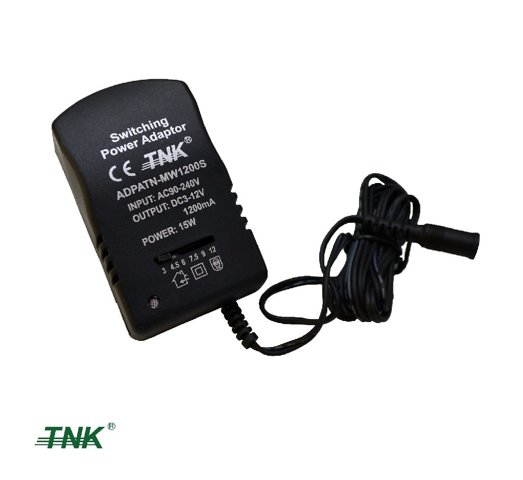 TNK MW1200S DC3V-12V 1200mA Regulated AC/DC Switching Power Adaptor ...