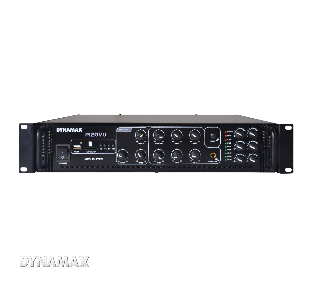 DYNAMAX P120VU Public Amplifier with 6 Zones – CSH Online Store