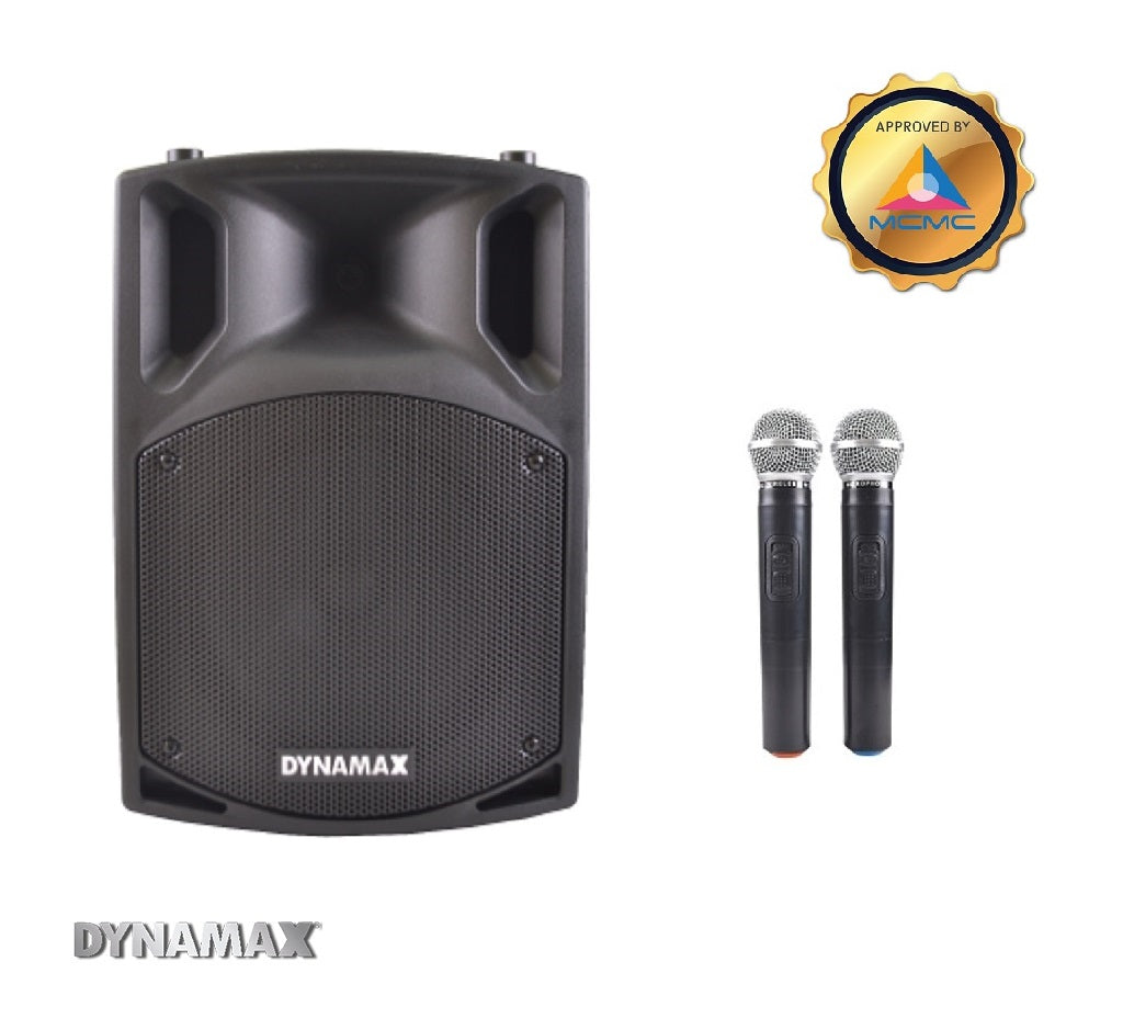 DYNAMAX PRO110 10" Bluetooth Portable PA System [MCMC] with 2 UHF hand ...