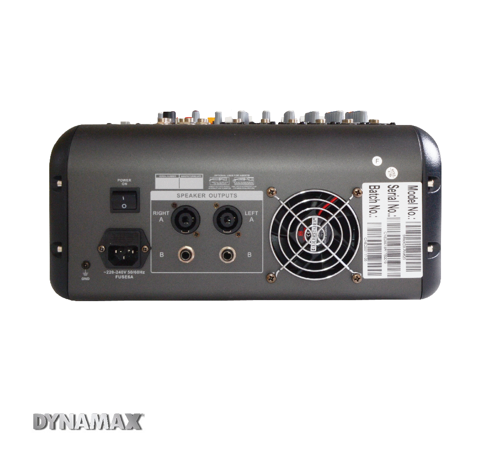 DYNAMAX PW620 6-Channel Powered Mixer – CSH Online Store
