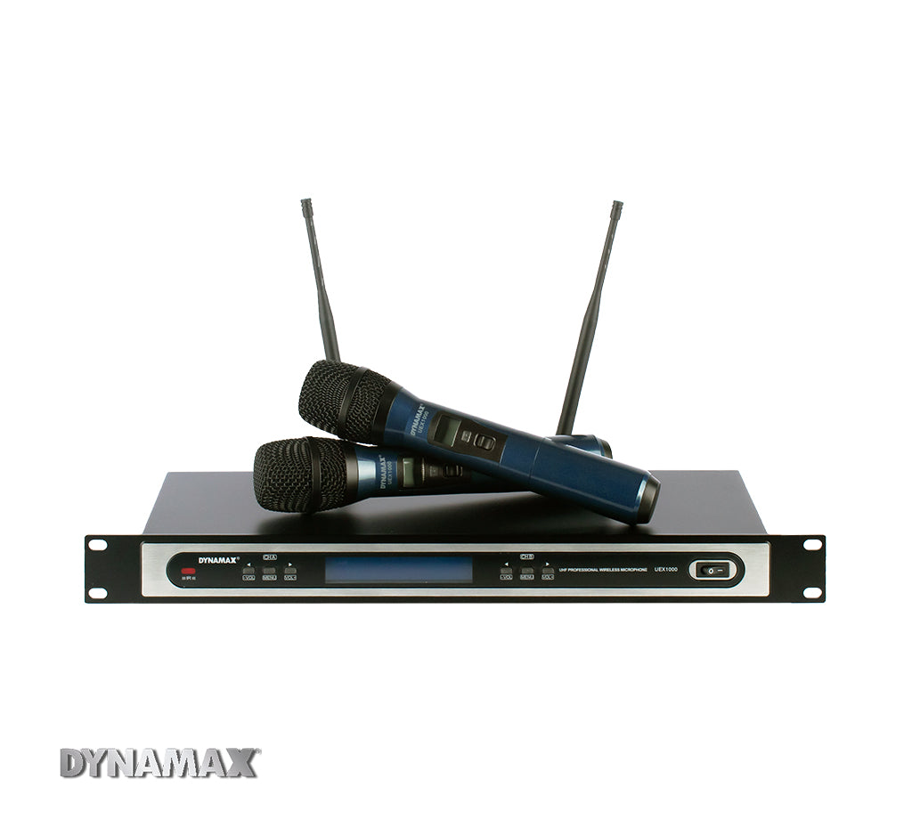 DYNAMAX UEX1000 Dual UHF Wireless Handheld Microphone – CSH Online Store