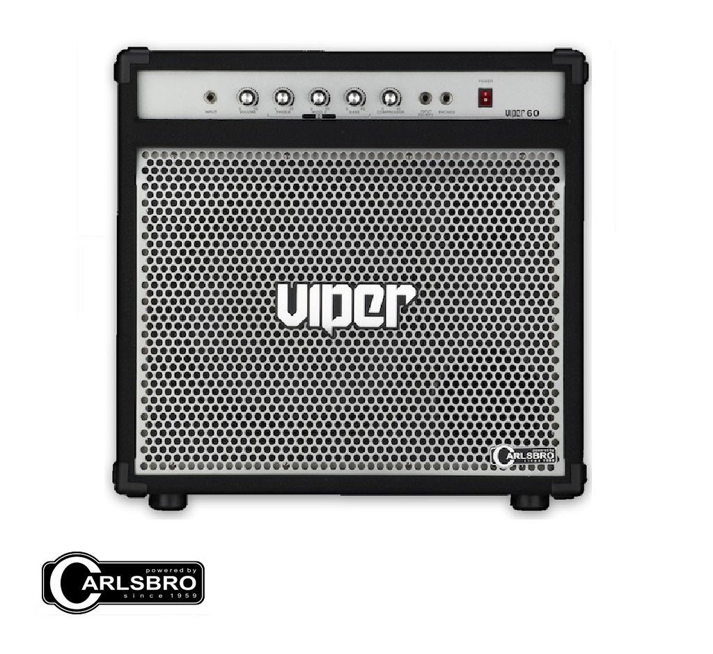Carlsbro Viper 60, 60 Watts, 3 Band EQ, 1X12” Combo Bass Amp with CD/M ...