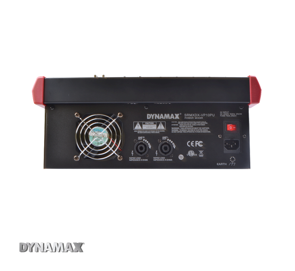 DYNAMAX VP10PU 10-Channel Powered Mixer – CSH Online Store